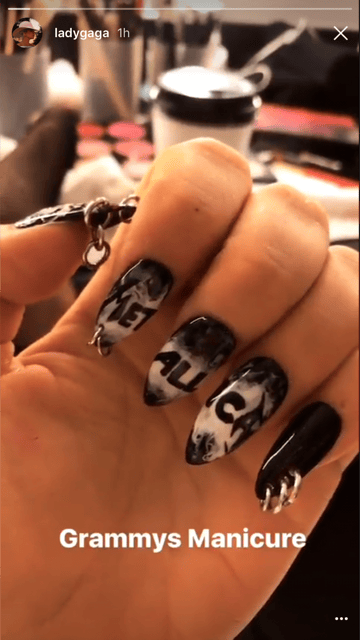 Lady Gaga's Metallica Manicure At The Grammys Is Must See — PHOTOS