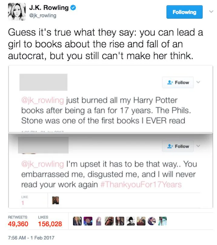 Best JK Rowling Tweets Of 2017