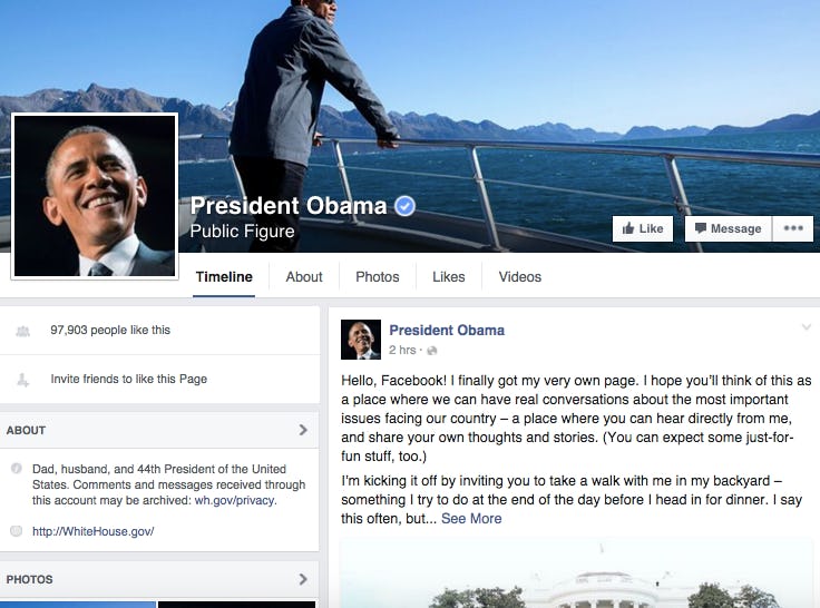President Obama's First Facebook Post Is A Fitting Reminder Of The One ...