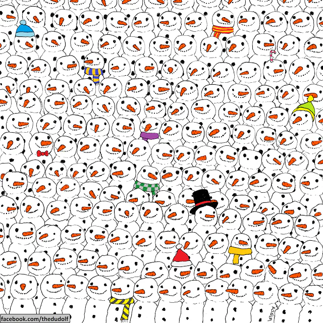 Can You Find The Panda Hidden In These Snowmen? Hungarian Artist ...