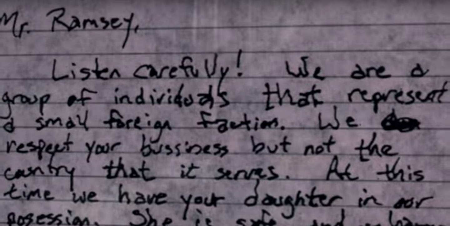 Who Wrote The JonBenet Ramsey Ransom Note? It's Long Been A Mystery