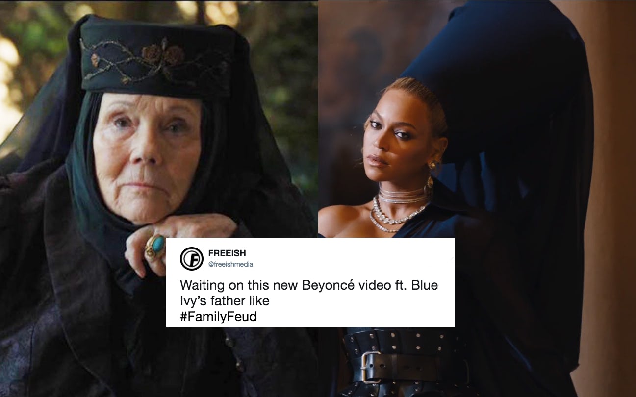 Queen Bey Channeling Queen of Thorns in Family Feud MV? | Lipstick Alley