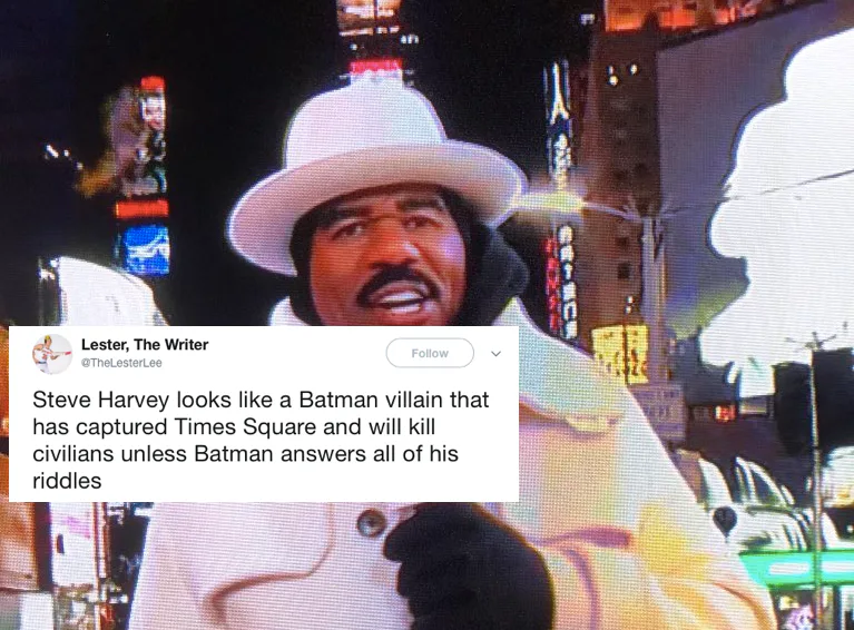 Steve Harvey's New Year's Eve Outfit Was Epic & Twitter Was Rolling