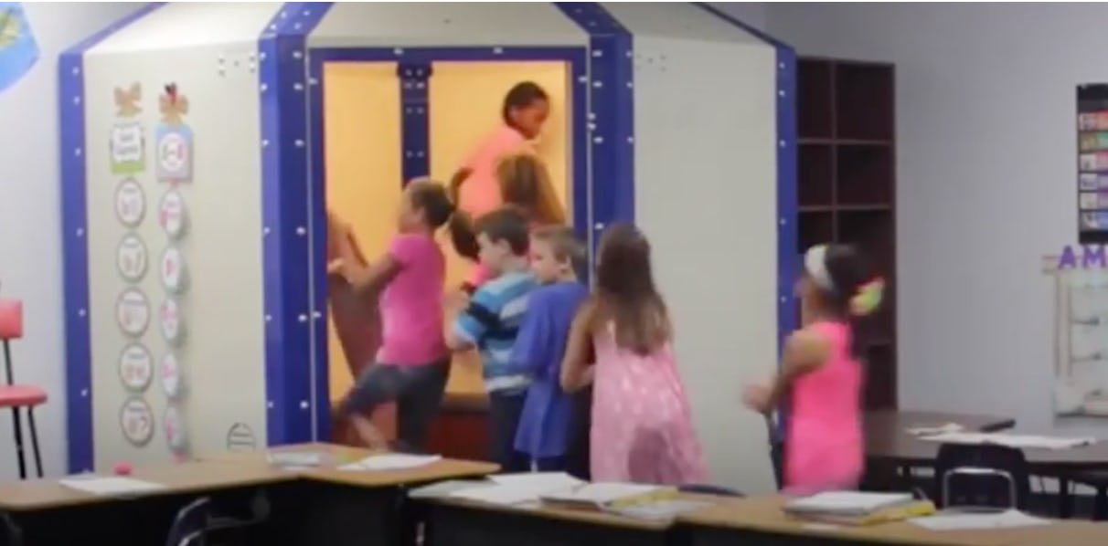 An Elementary School Installed Bulletproof Shelters In Classrooms As A ...